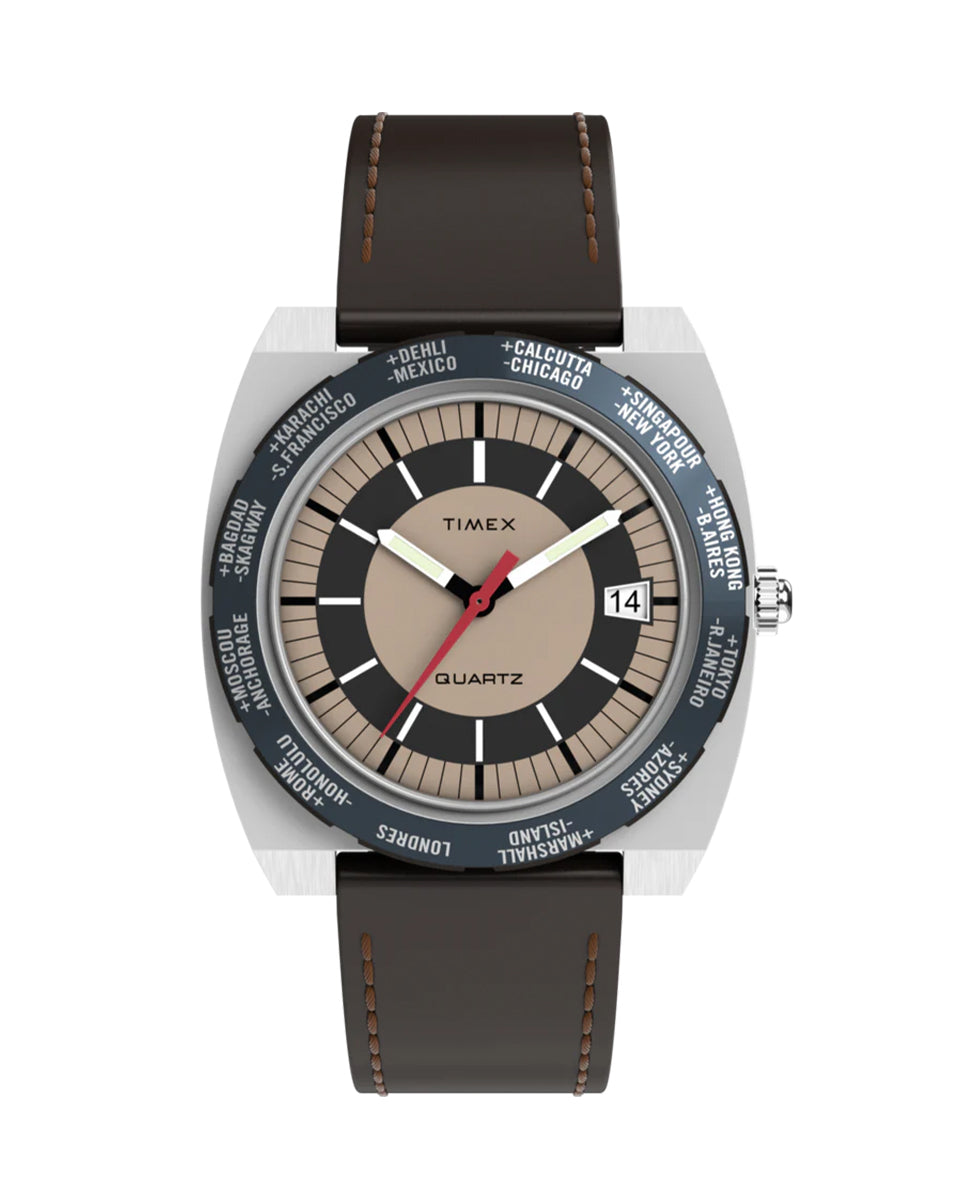 Timex Q World Time 1972 Reissue 39mm TW2Y31300 – Tempus Shop
